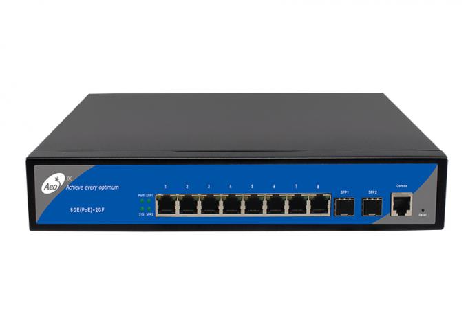 32Gbps 8 Port SFP Fiber Switch , 8 Port Gigabit Switch With SFP Slots