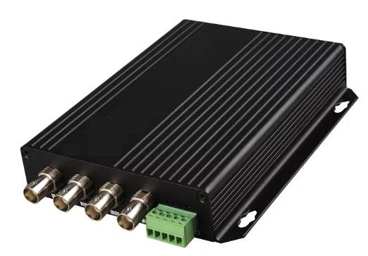 4CH Digital Fiber CCTV Analog Video Converter RS485 Data NTSC / PAL