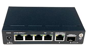 POE Switch 4-Port Gigabit PoE+ 1-Port Gigabit RJ45 + 1-Port Gigabit SFP ...