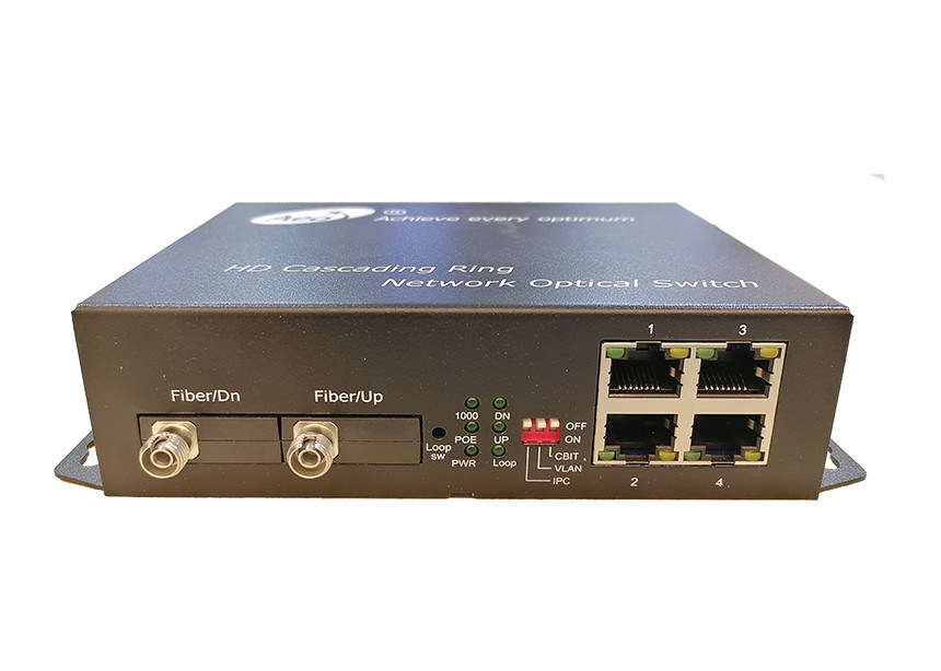 Cascading Fiber POE Switch Full Gigabit 4 POE Ethernet 2 Optical Port