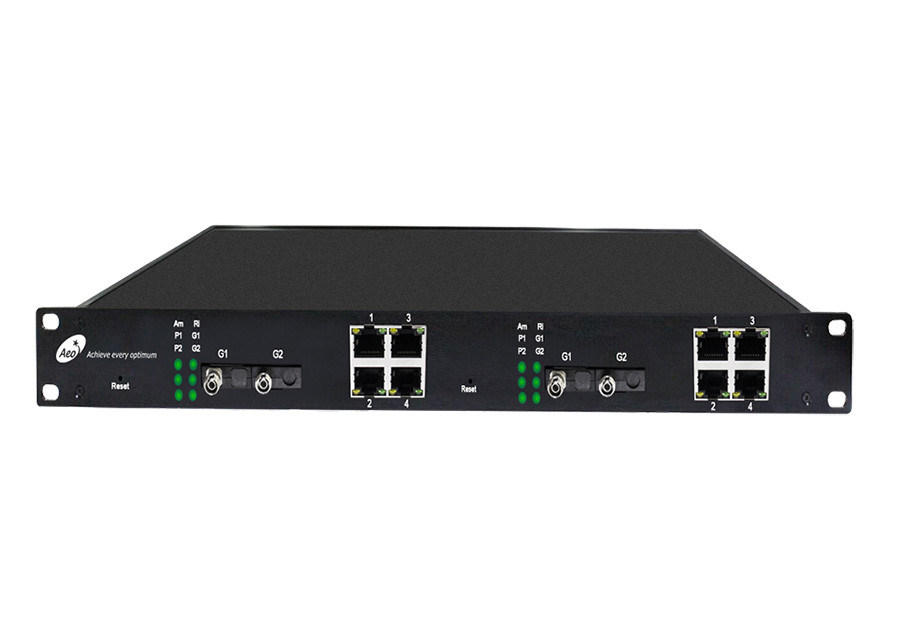 Managed Cascading Ring Ethernet Fiber Switch Full Gigabit 4 Fiber Ports ...