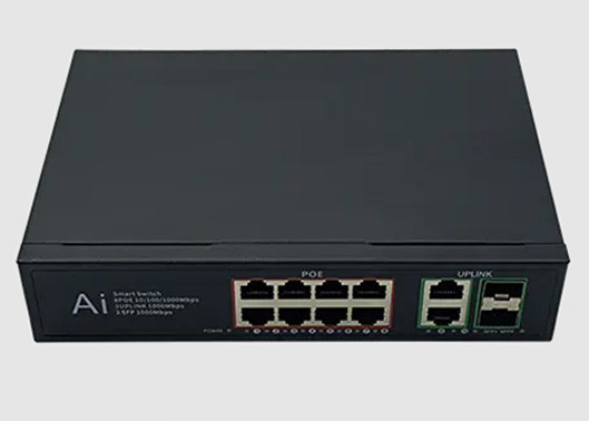 12-port PoE Switch 8 10/100/1000 PoE and 2 10/100/1000 Uplink Port and ...